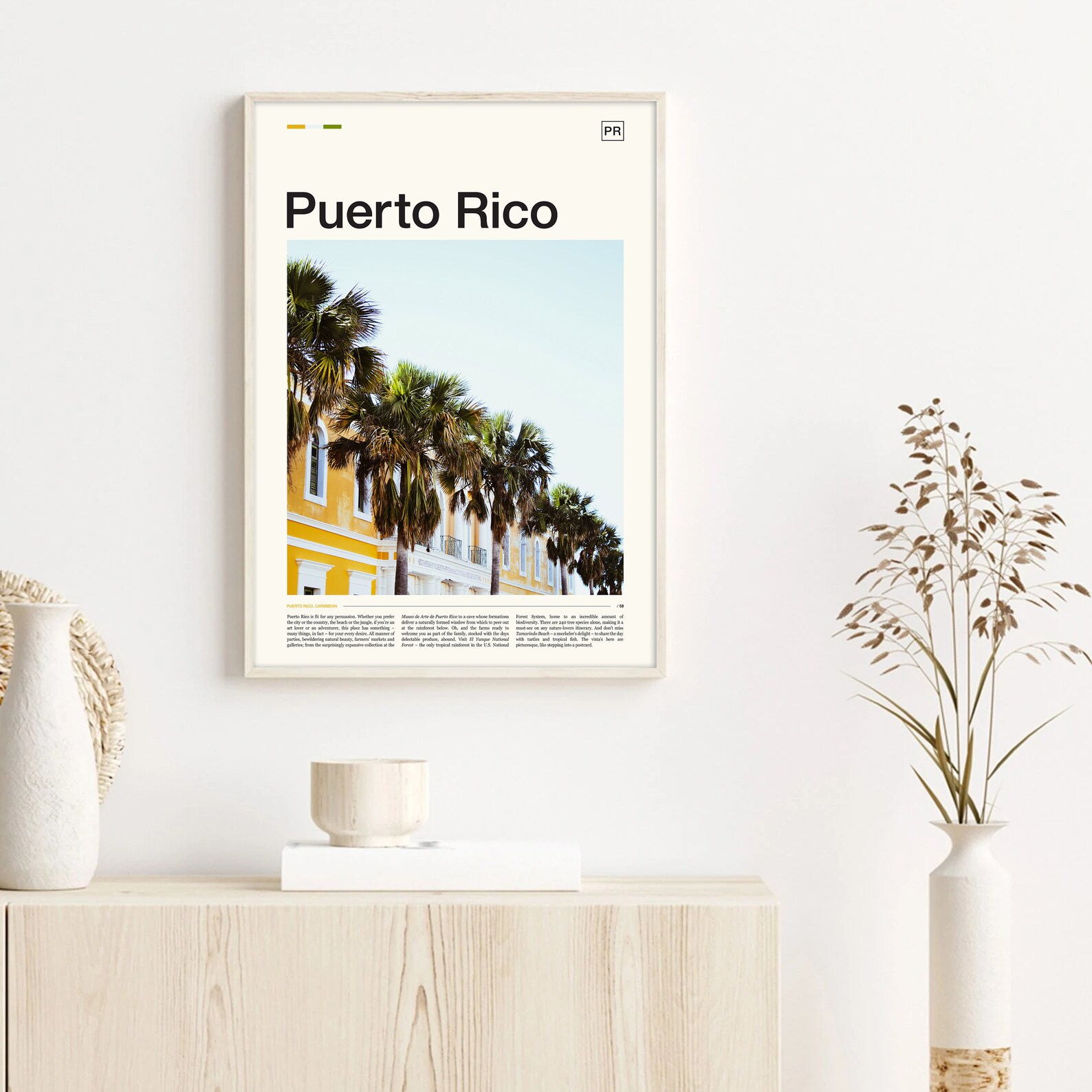 Puerto Rico Print Puerto Rico Wall Art Puerto Rico Poster | Etsy