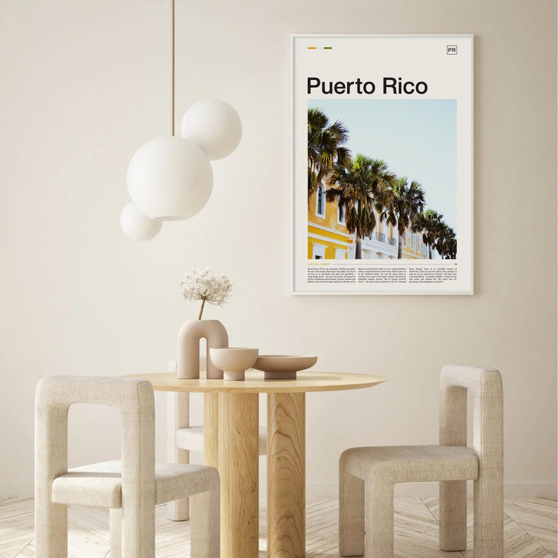 Puerto Rico Print Puerto Rico Wall Art Puerto Rico Poster | Etsy