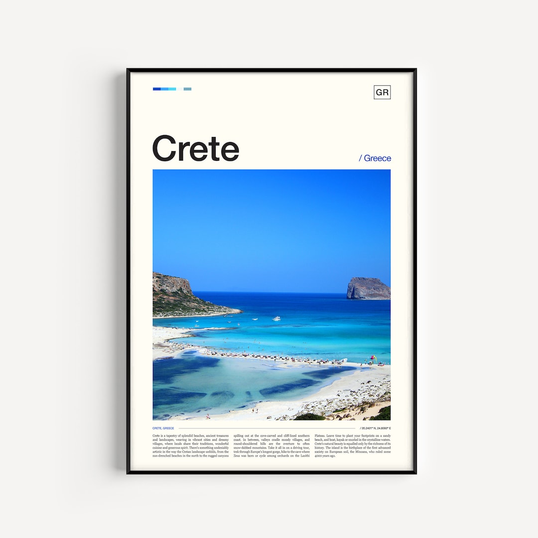 Crete Print, Crete Poster, Crete Wall Art, Crete Art Print, Crete Decor ...