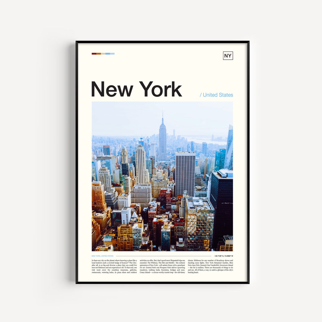 New York State Print, New York Wall Art, New York Poster, New York ...