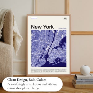 New York Map Print, New York Poster, New York City Map, New York Print ...