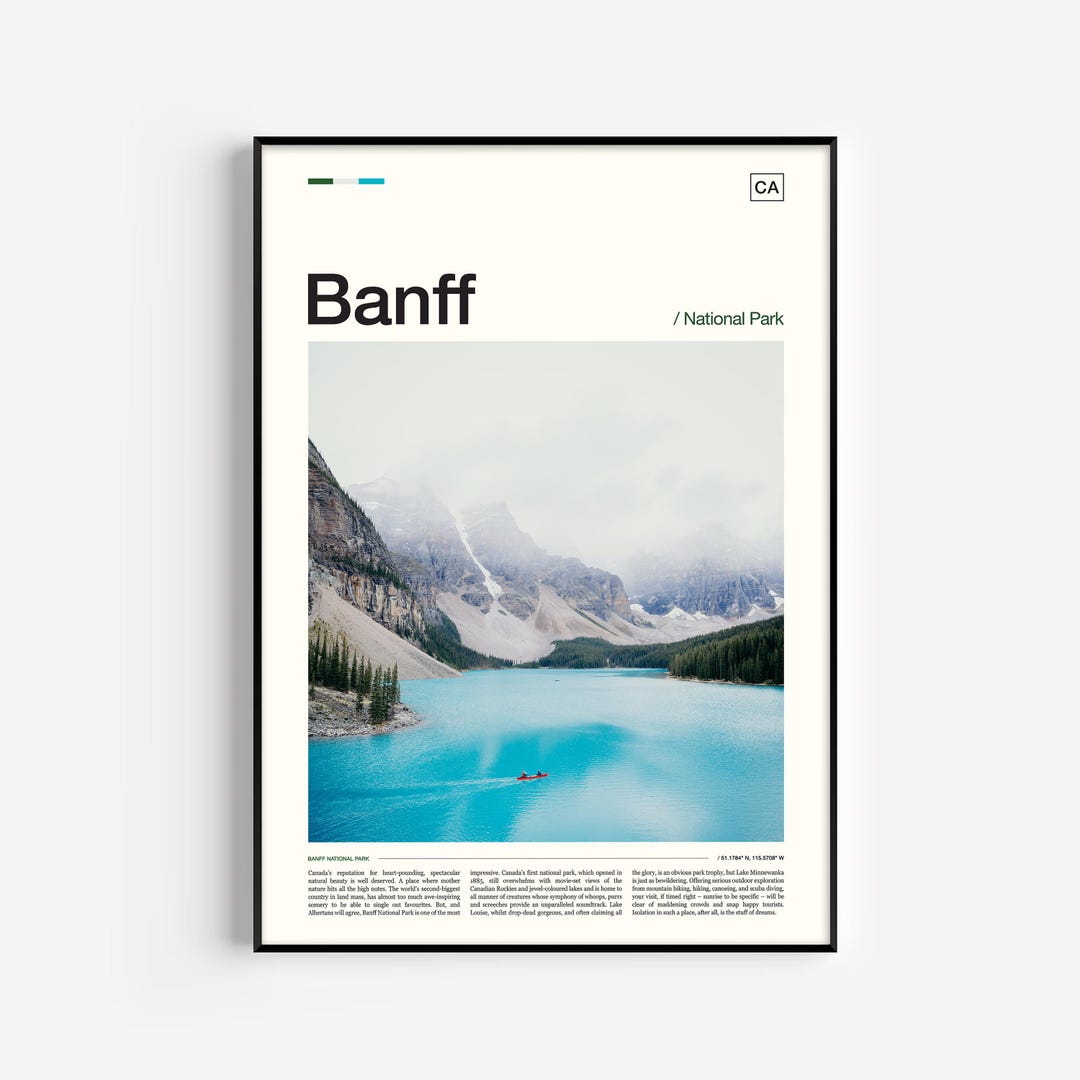 Banff Print, Banff National Park Poster, Banff Wall Art, Banff Poster ...