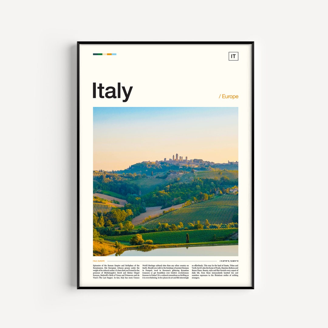Italy Print, Italy Wall Art, Italy Poster, Italy Travel Poster, Italy ...