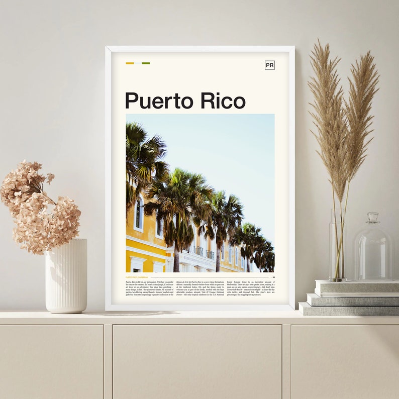 Puerto Rico Print Puerto Rico Wall Art Puerto Rico Poster | Etsy