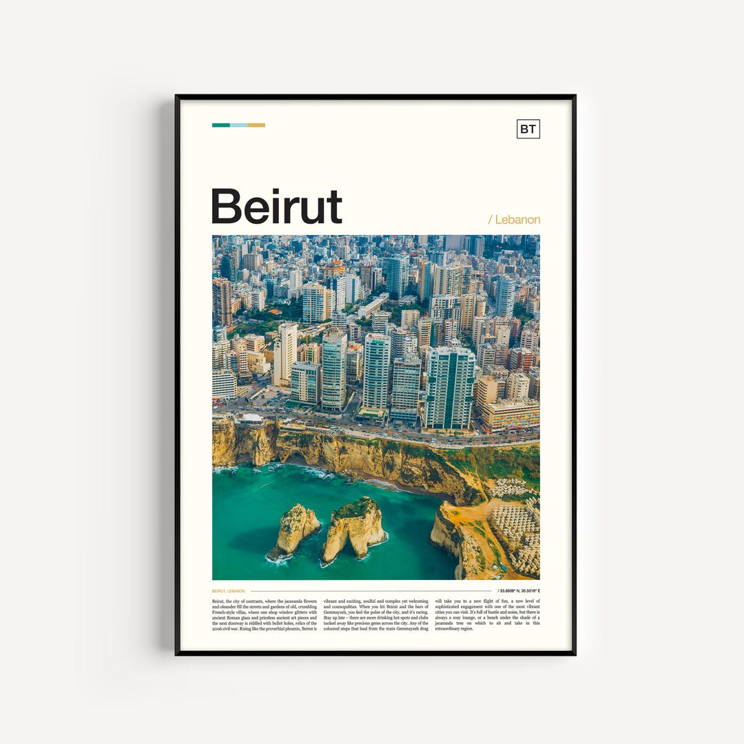 Beirut Print, Beirut Poster, Beirut Art, Beirut Wall Art, Beirut Décor ...