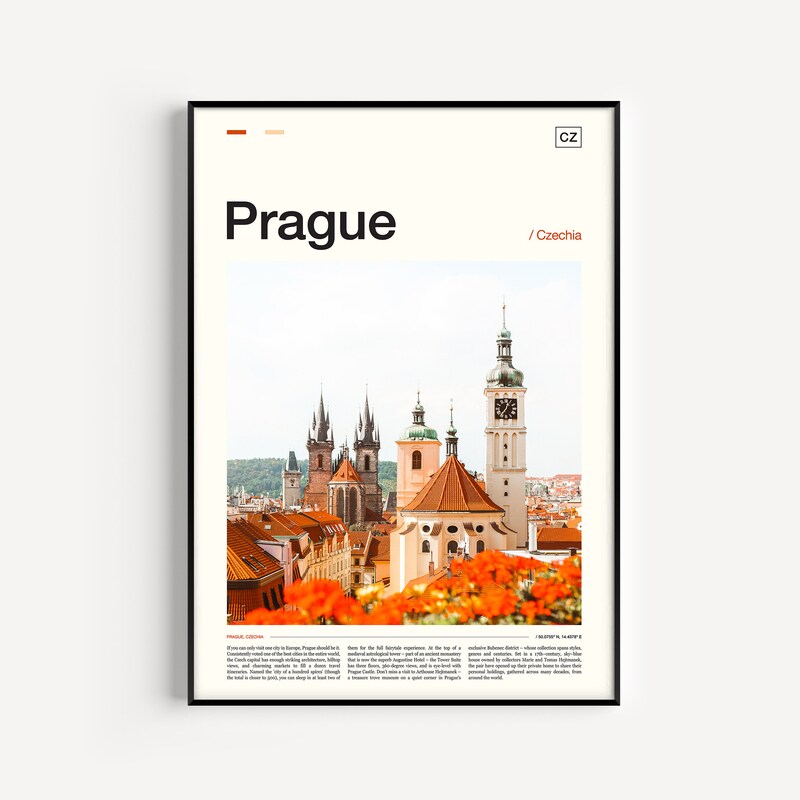Prague Poster - Etsy