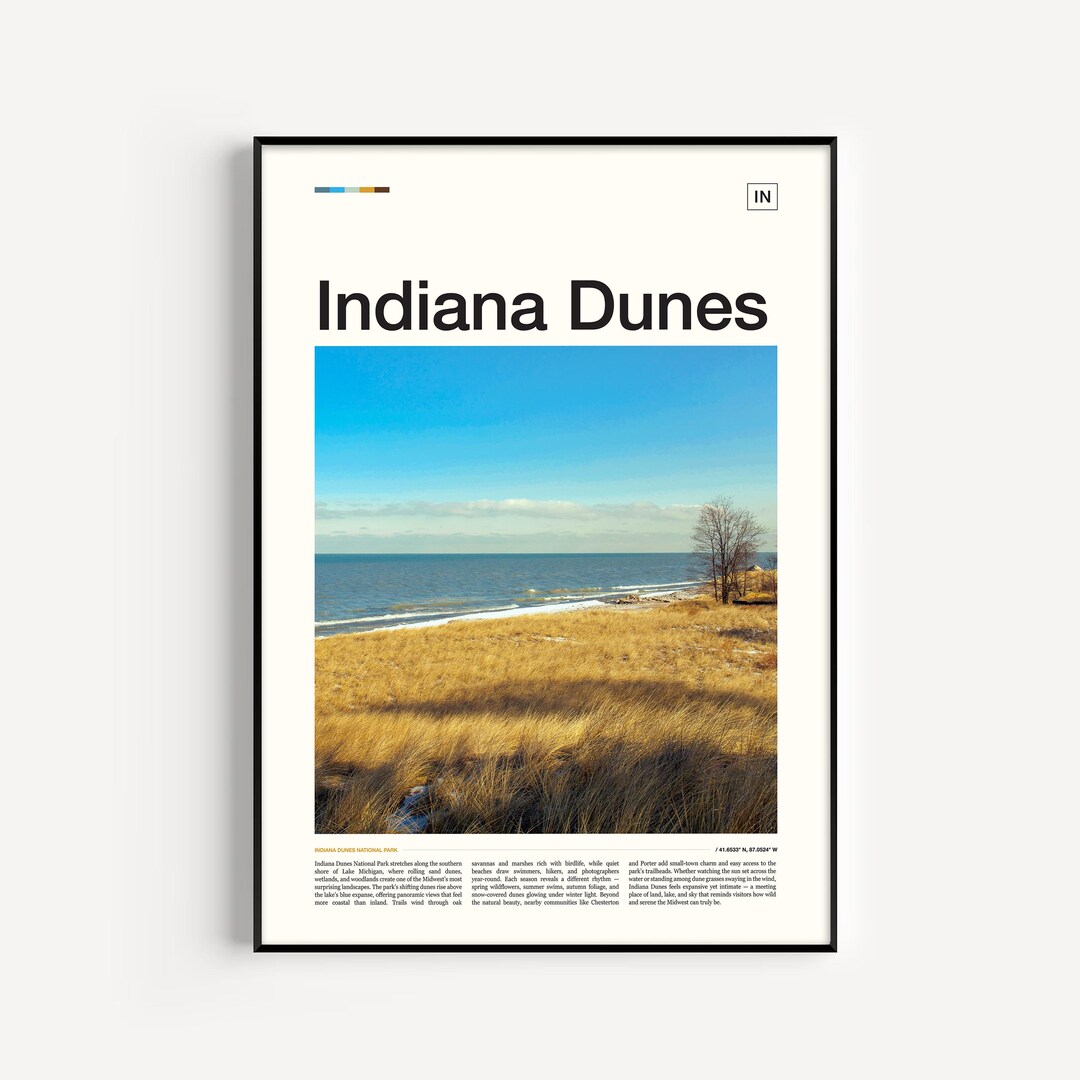 Indiana Dunes National Park Poster, Travel Photography Wall Art - Etsy