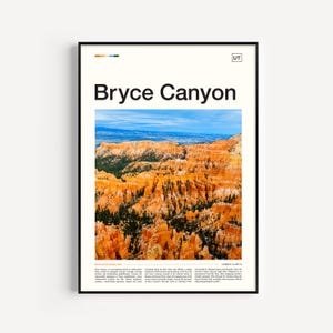 Bryce Canyon Utah, National Park Poster, National Park Gift, National ...