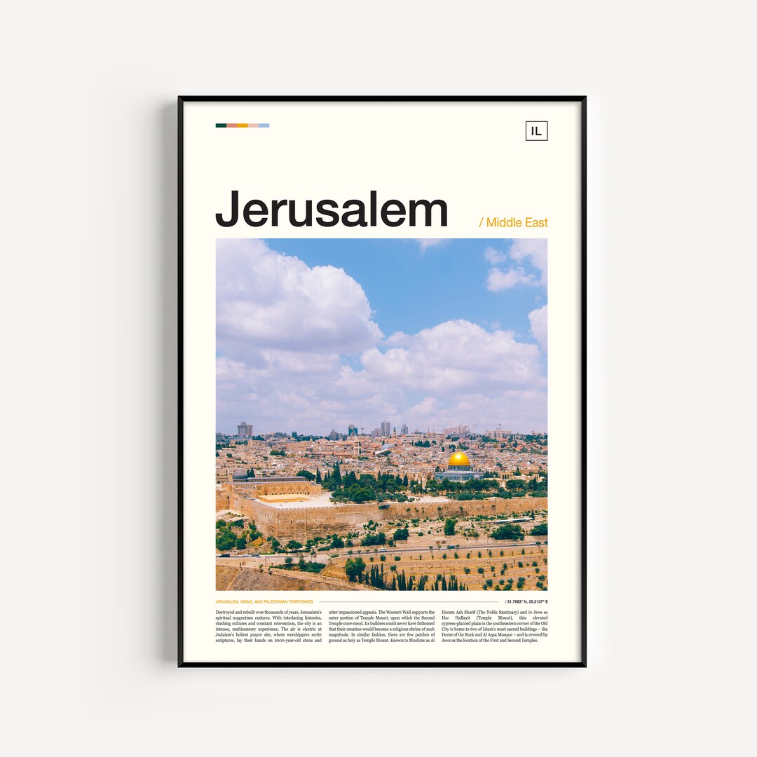 Jerusalem Print, Jerusalem Poster, Jerusalem Wall Art, Jerusalem Art ...