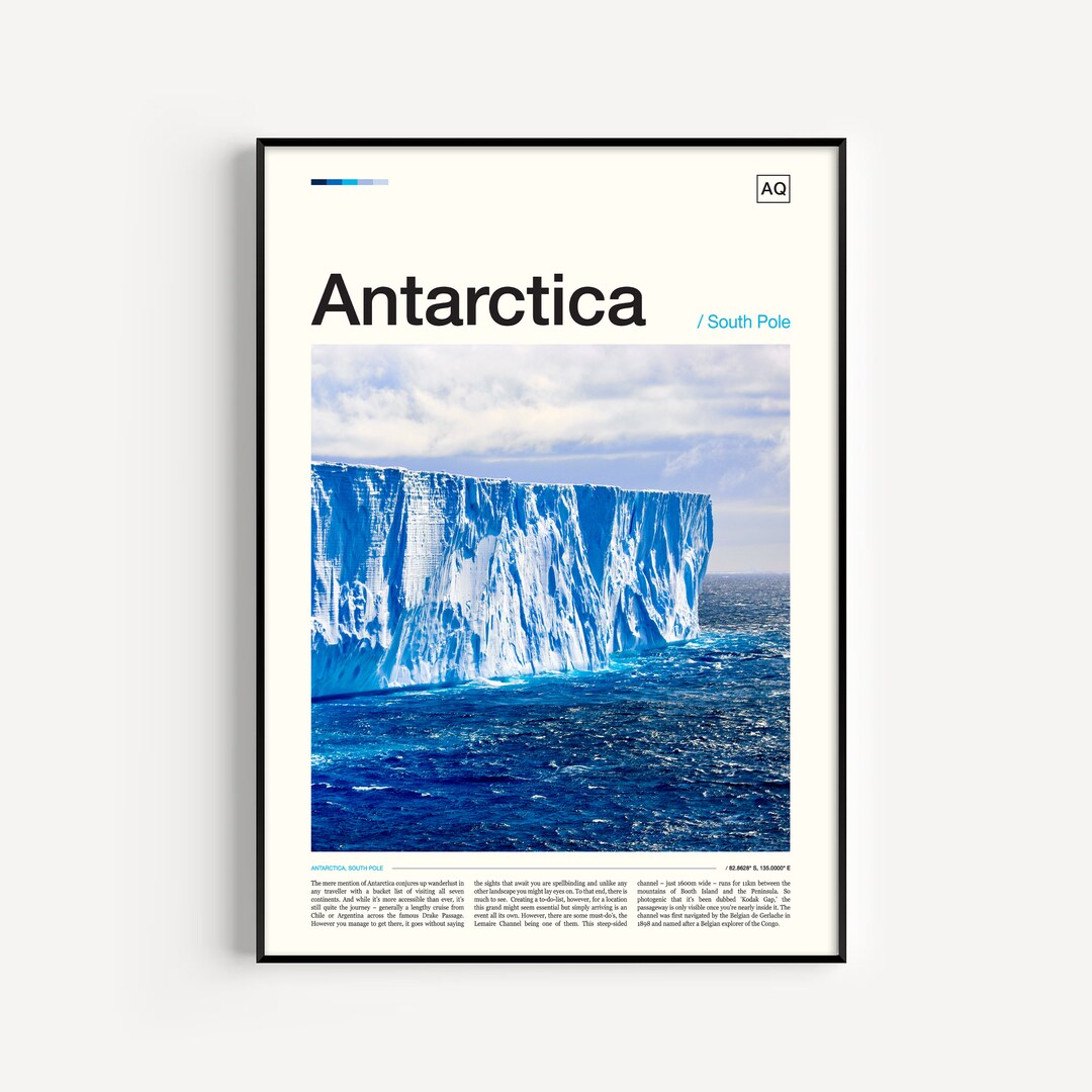 Antarctica Print, Antarctica Poster, Antarctica Wall Art, Antarctica ...