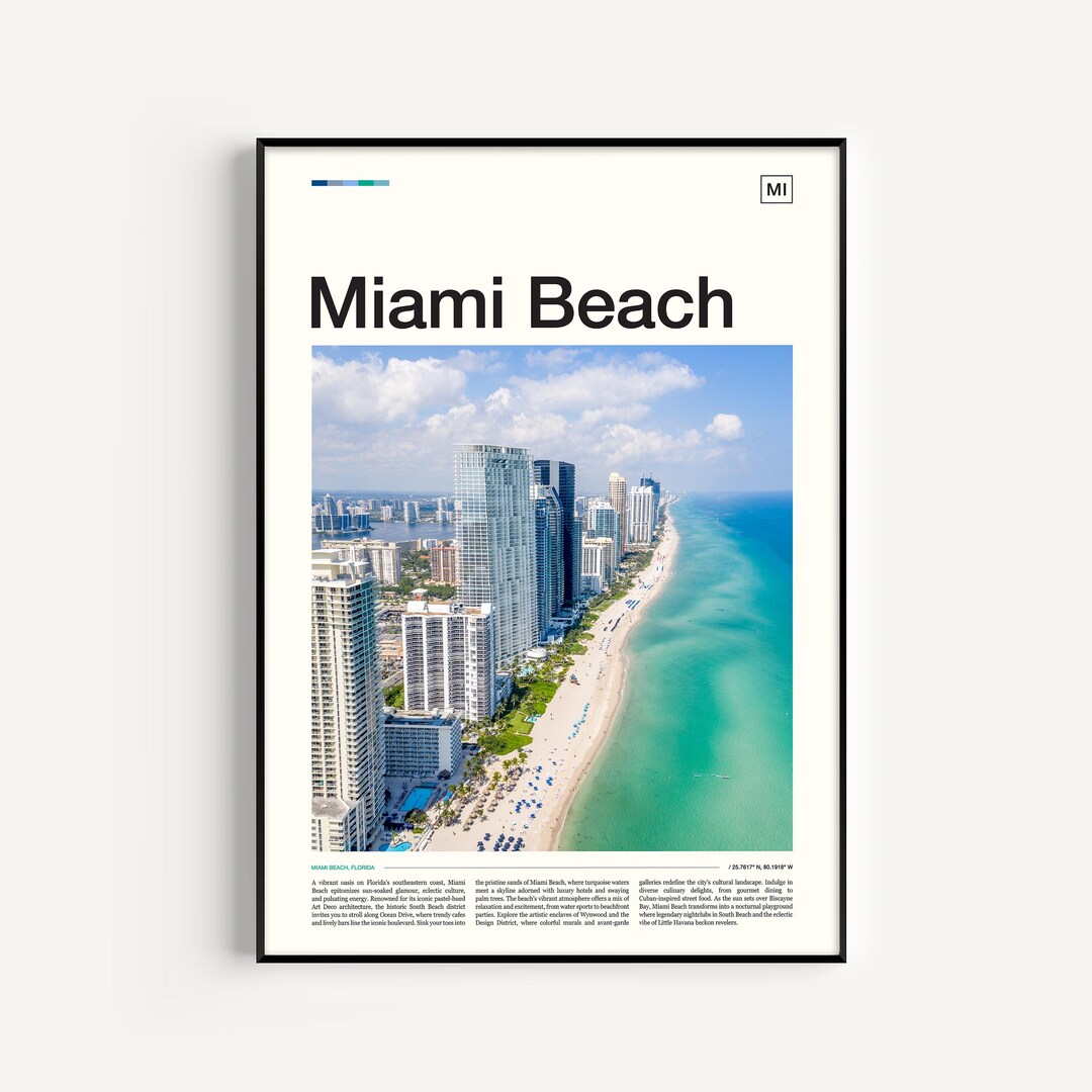 Miami Beach Poster, Miami Beach Photo, Miami Photo, Miami Print, Miami ...
