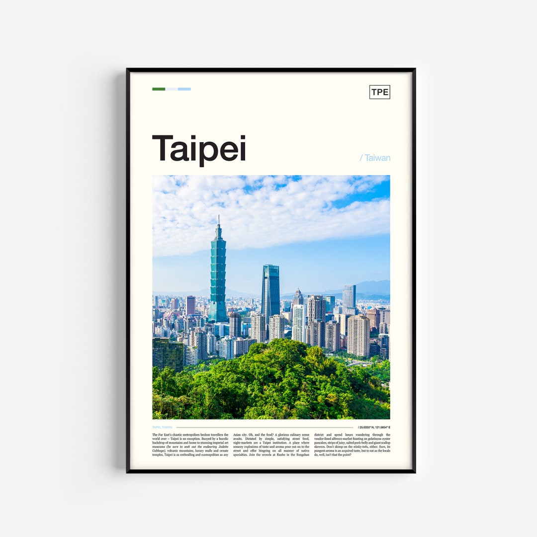 Taipei Print, Taipei Poster, Taipei Wall Art, Taipei Art Print, Taipei ...