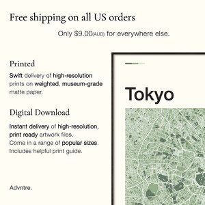 Tokyo Map Poster, Tokyo Print, Tokyo Map, Tokyo Poster, Tokyo Wall Art ...