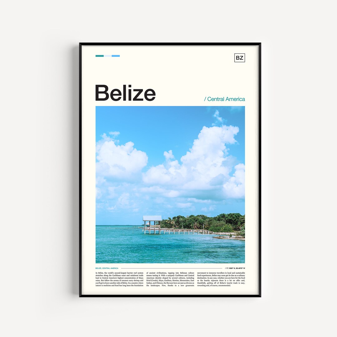 Belize Print, Belize Poster, Belize Art Print, Belize Wall Art, Belize ...