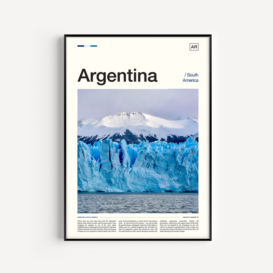 Argentina Print, Argentina Wall Art, Argentina Art Print, Argentina ...