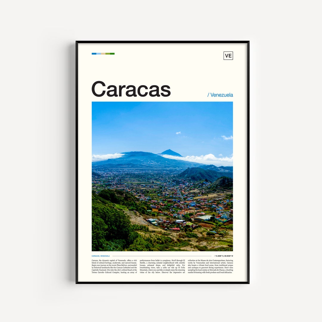 Caracas Print, Caracas Poster, Caracas Wall Art, Caracas Art Print ...