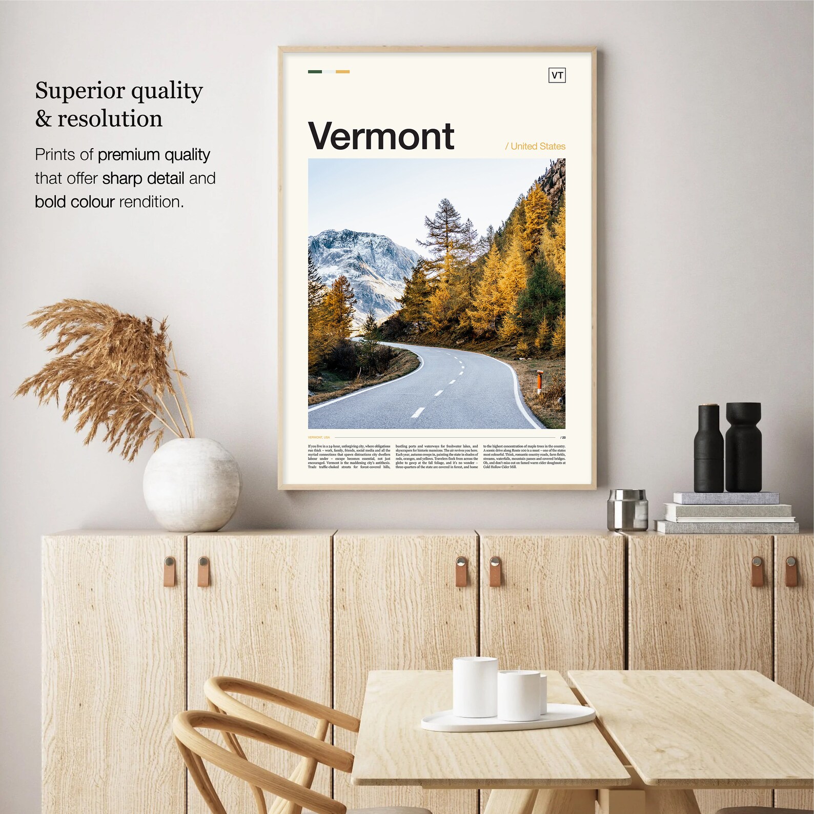 Vermont Print Vermont Art Vermont Poster Vermont Wall Art - Etsy