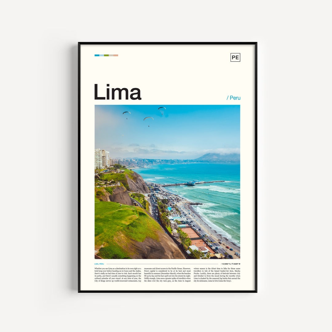 Lima Print, Lima Poster, Lima Wall Art, Lima Art Print, Lima Photo ...