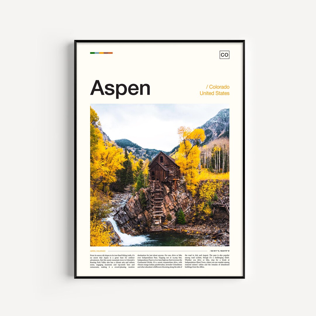 Aspen Print, Aspen Poster, Aspen Wall Art, Aspen Art Print, Aspen ...