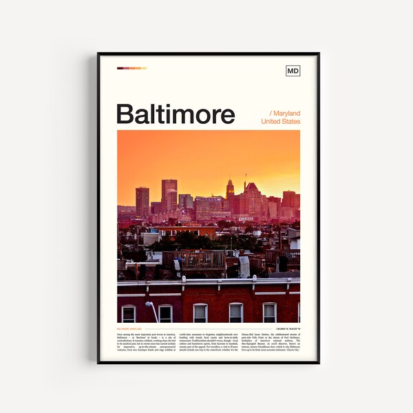 Baltimore Travel Poster - Etsy