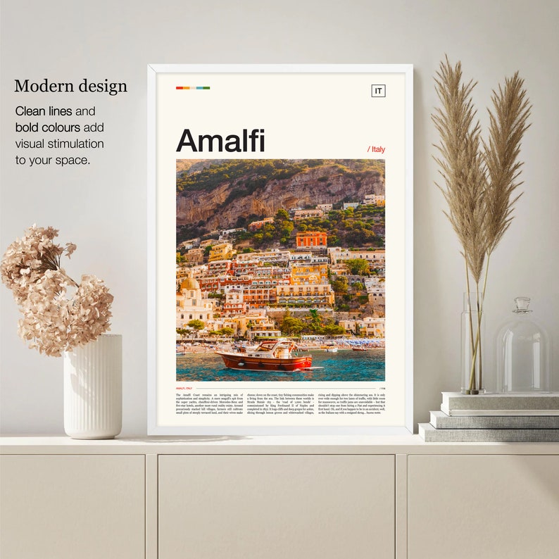 Amalfi Print Amalfi Poster Amalfi Wall Art Amalfi Art - Etsy