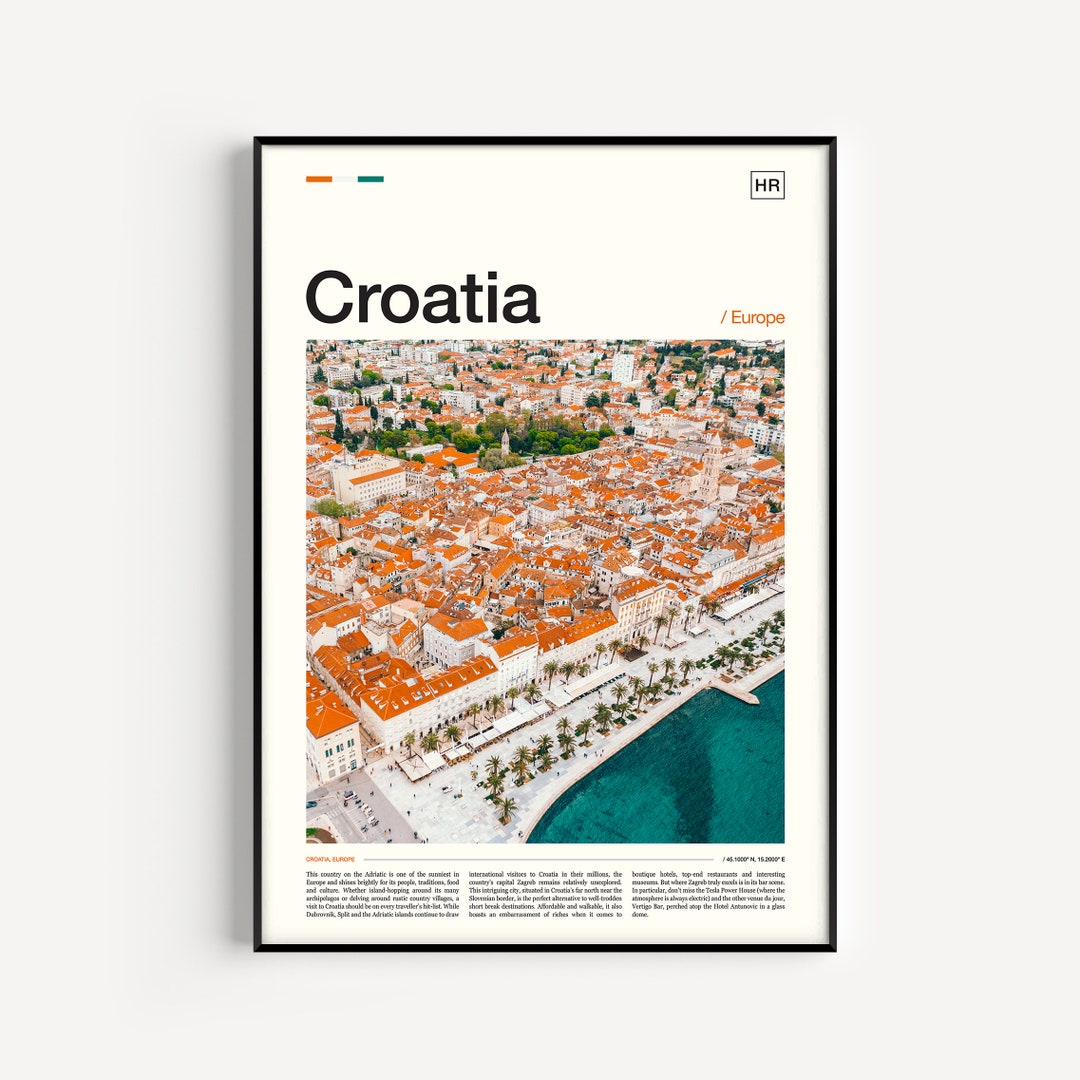 Croatia Print, Croatia Poster, Croatia Wall Art, Croatia Art Print ...