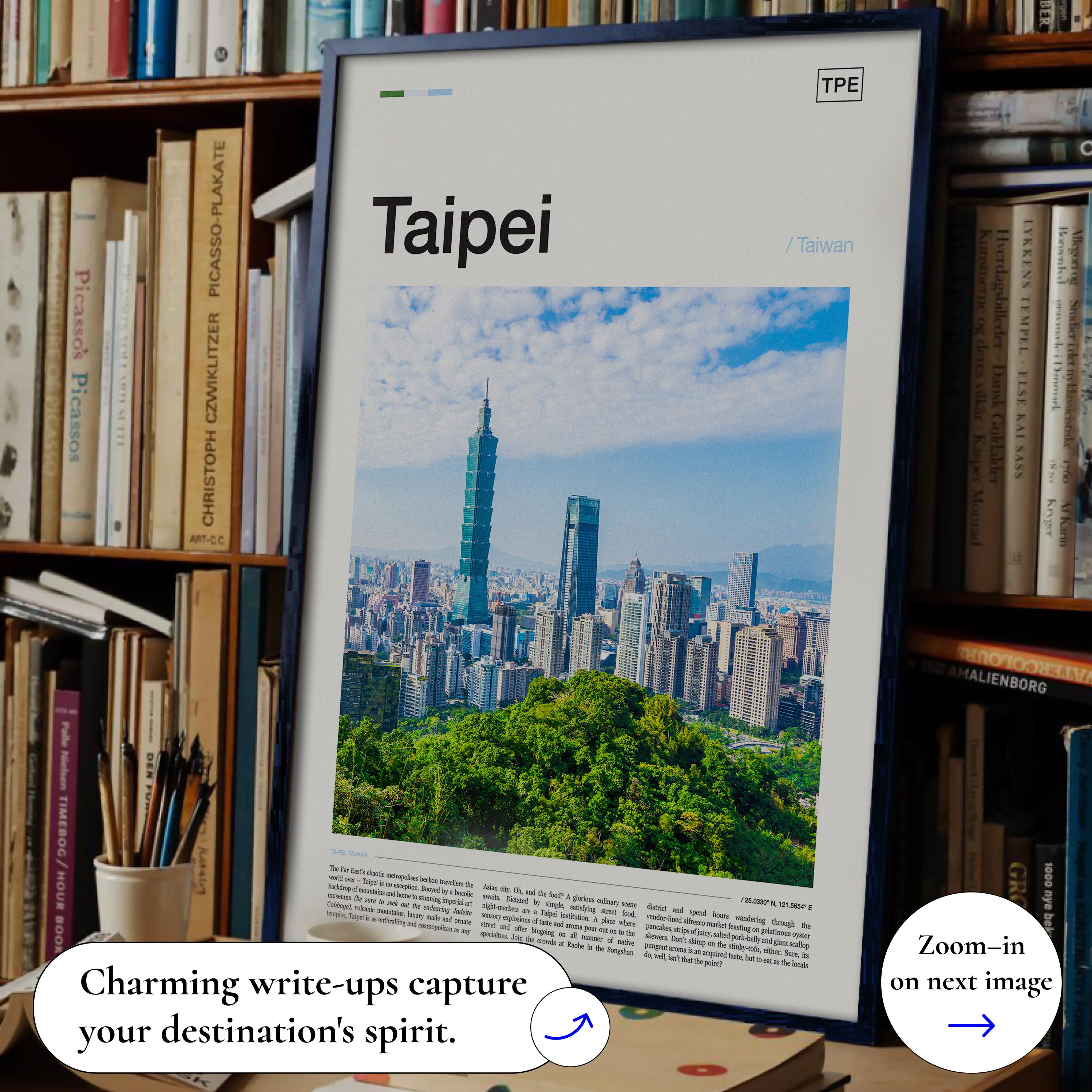 Taipei Print, Taipei Poster, Taipei Wall Art, Taipei Art Print, Taipei ...