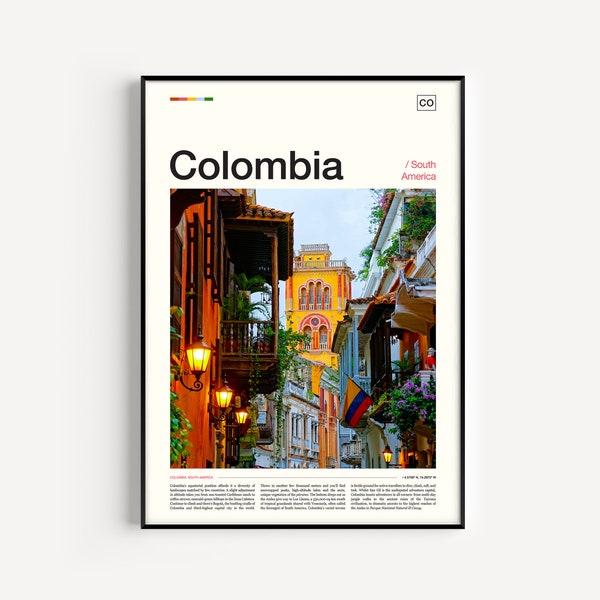 Colombia Poster - Etsy
