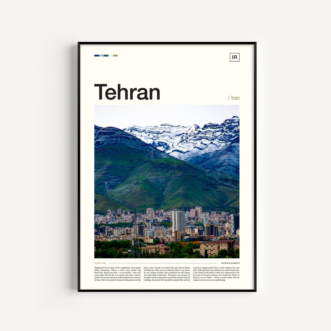 Tehran Print, Tehran Poster, Tehran Wall Art, Tehran Art Print, Tehran ...
