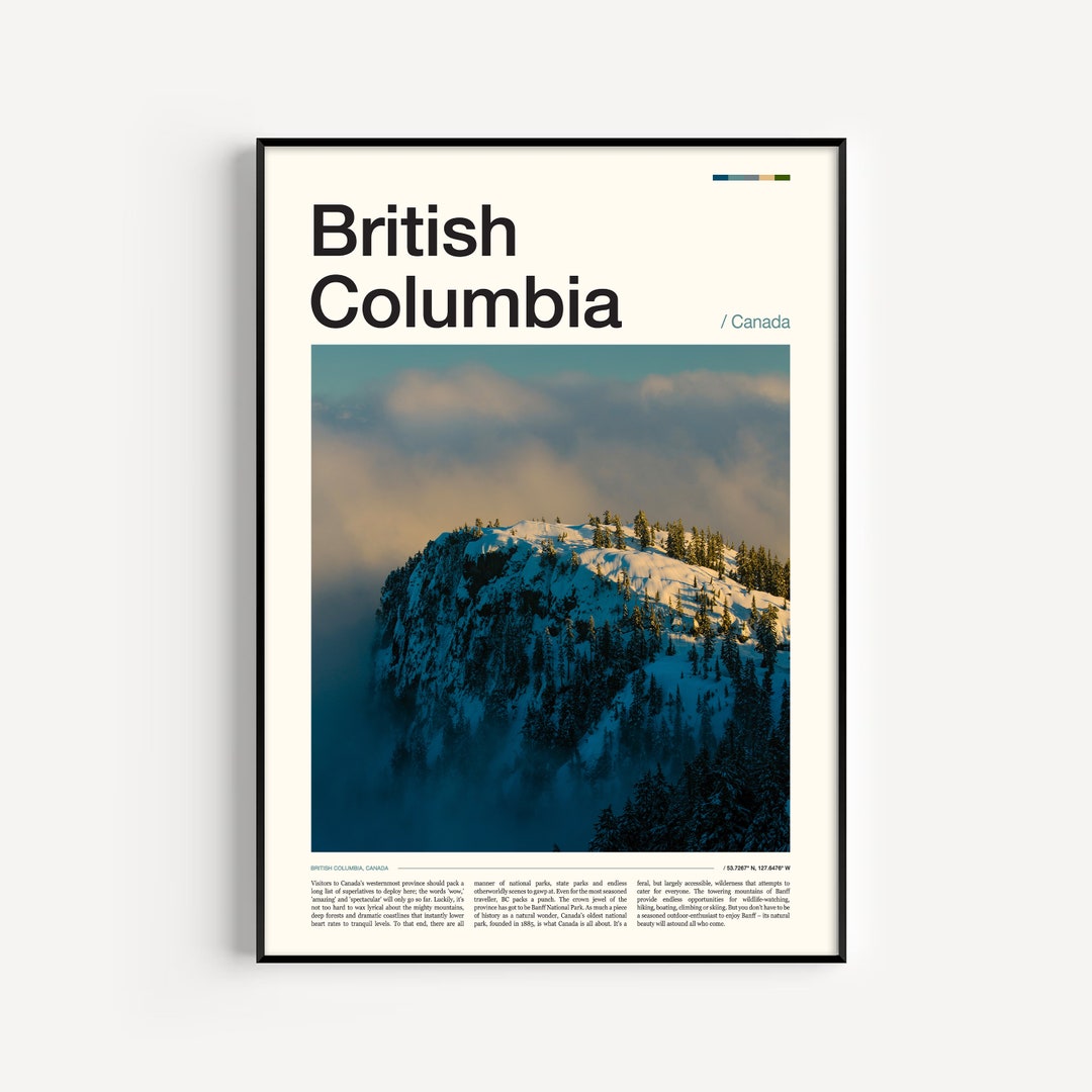 British Columbia Print, British Columbia Wall Art, British Columbia ...