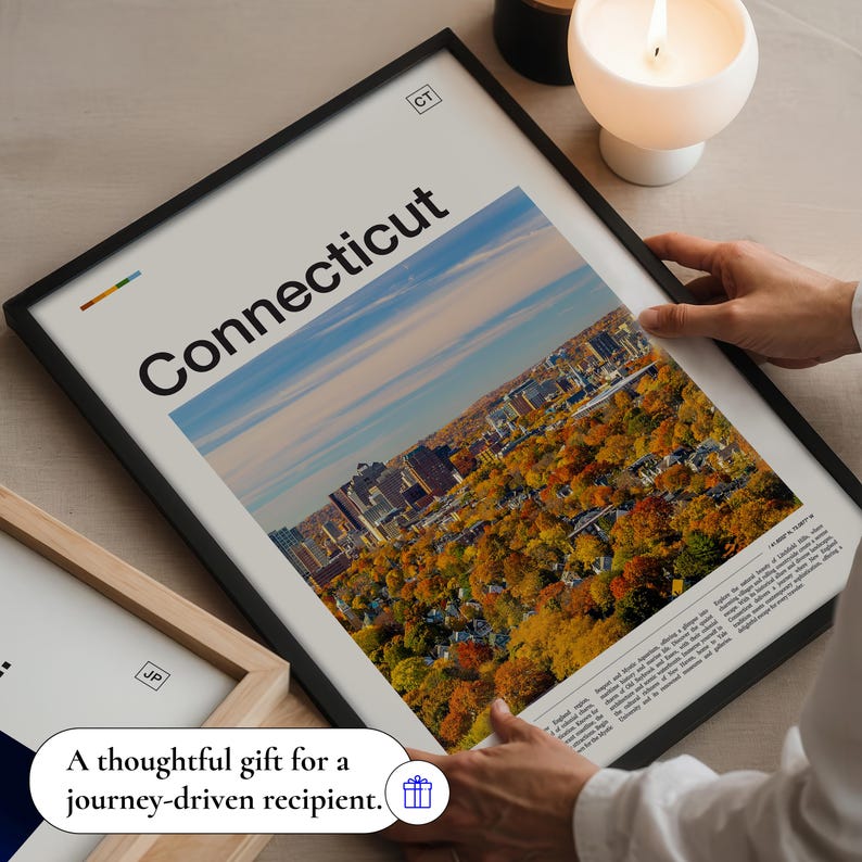 Connecticut Travel Poster: New England Photo Art Print - Etsy