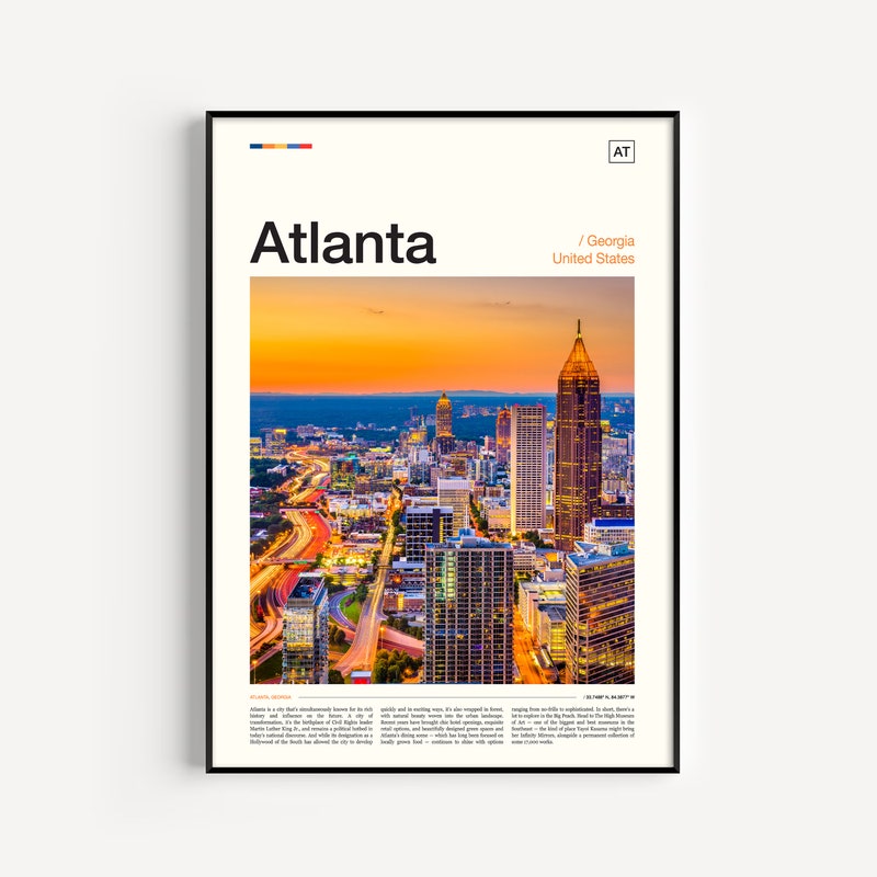Atlanta Skyline - Etsy