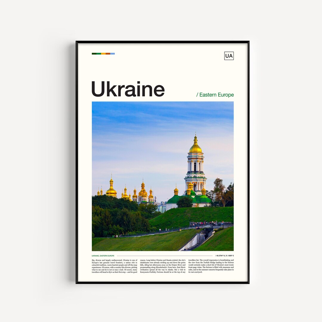Ukraine Print, Ukraine Poster, Ukraine Wall Art, Ukraine Art Print ...