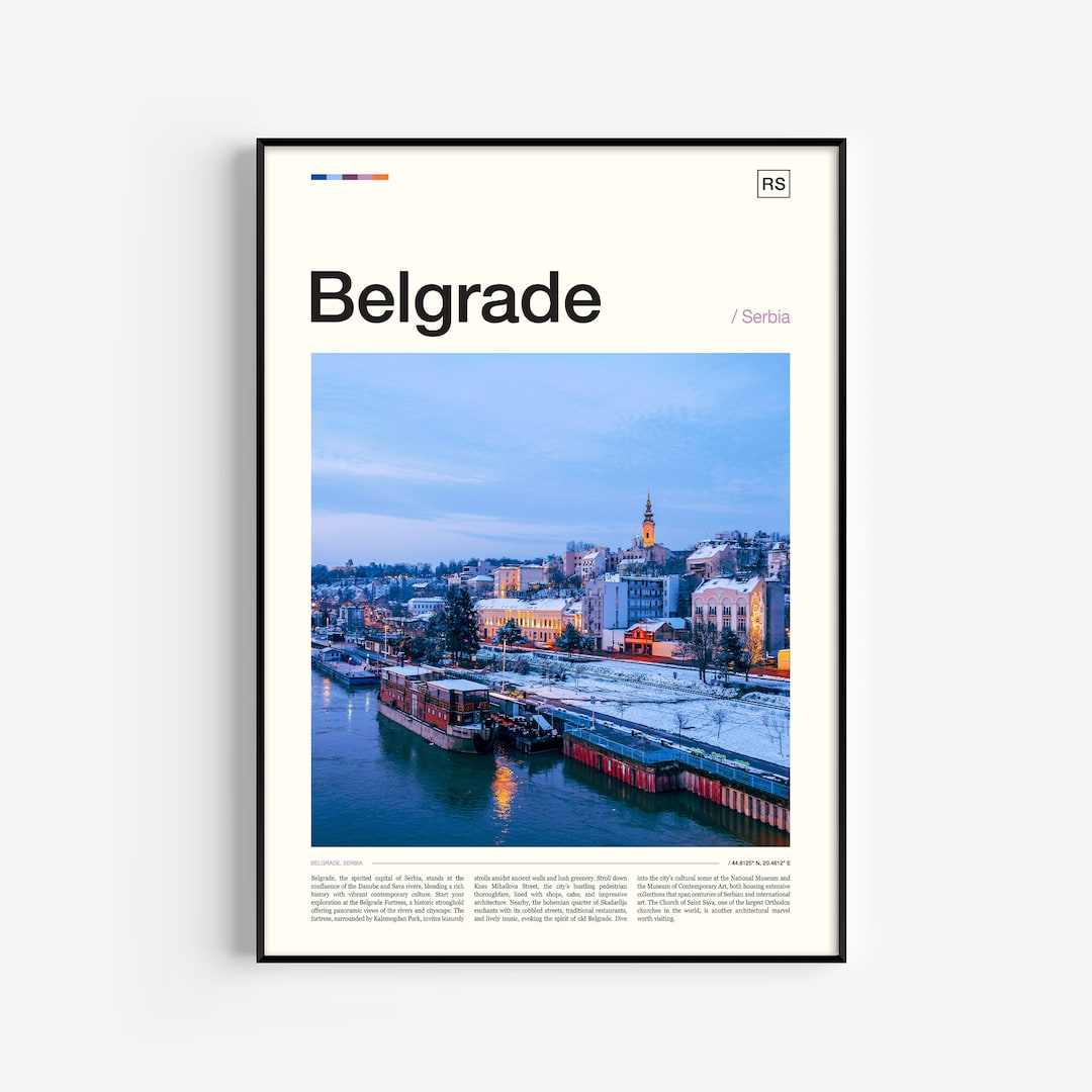 Belgrade Print, Belgrade Poster, Belgrade Wall Art, Belgrade Art Print ...