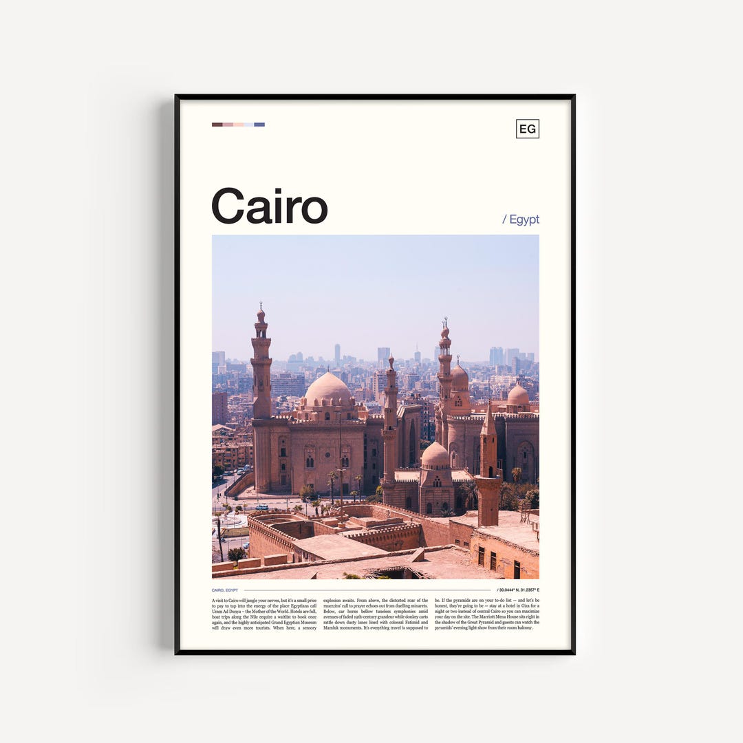 Cairo Print, Cairo Poster, Cairo Wall Art, Cairo Art Print, Cairo ...