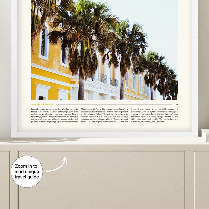 Puerto Rico Print Puerto Rico Wall Art Puerto Rico Poster | Etsy