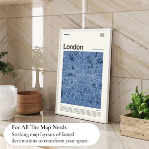 London Map Print, London Poster, London Map, London Print, London Wall ...