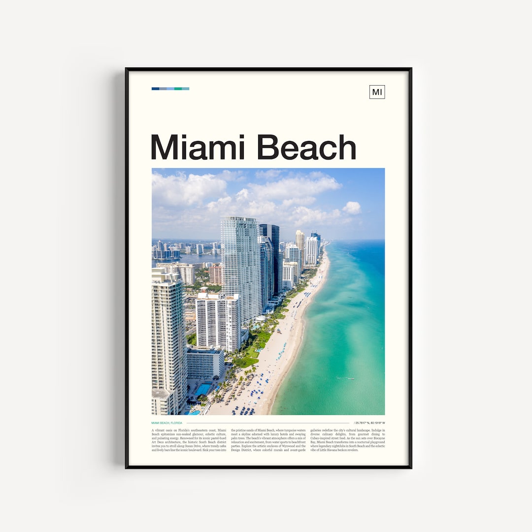 Miami Beach Poster, Miami Beach Photo, Miami Photo, Miami Print, Miami ...