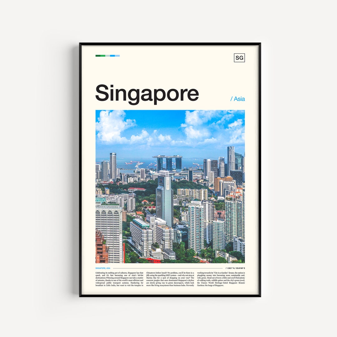 Singapore Print, Singapore Poster, Singapore Wall Art, Singapore Art ...