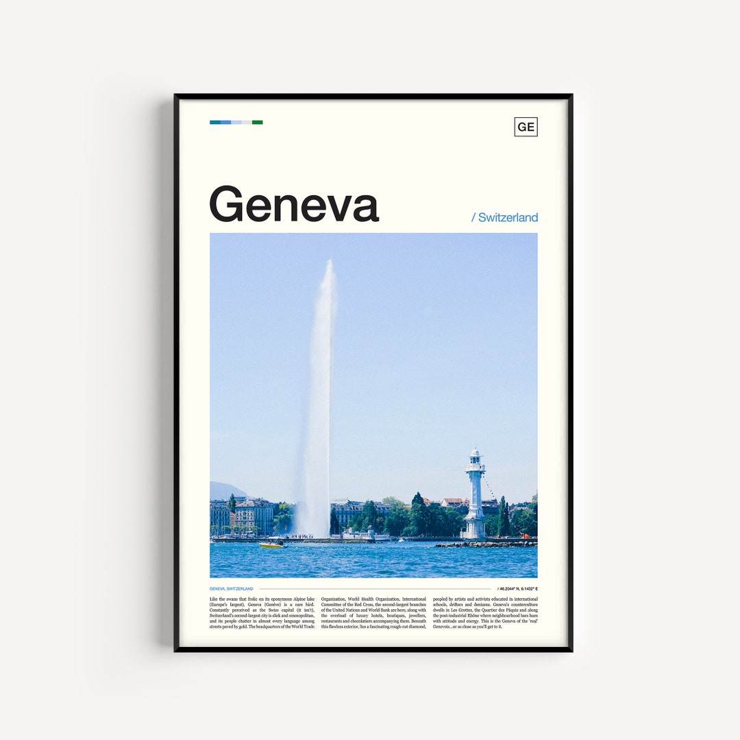 Geneva Print, Geneva Poster, Geneva Wall Art, Geneva Art Print, Geneva ...