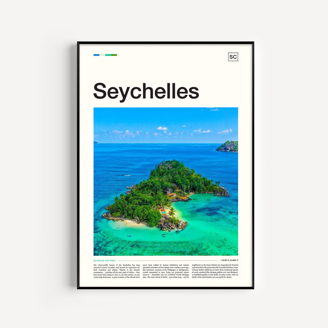 Seychelles Print, Seychelles Art Print, Seychelles Poster, Seychelles ...