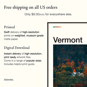 Vermont Poster, Vermont Art, Vermont Print, Vermont Wall Art, Vermont ...