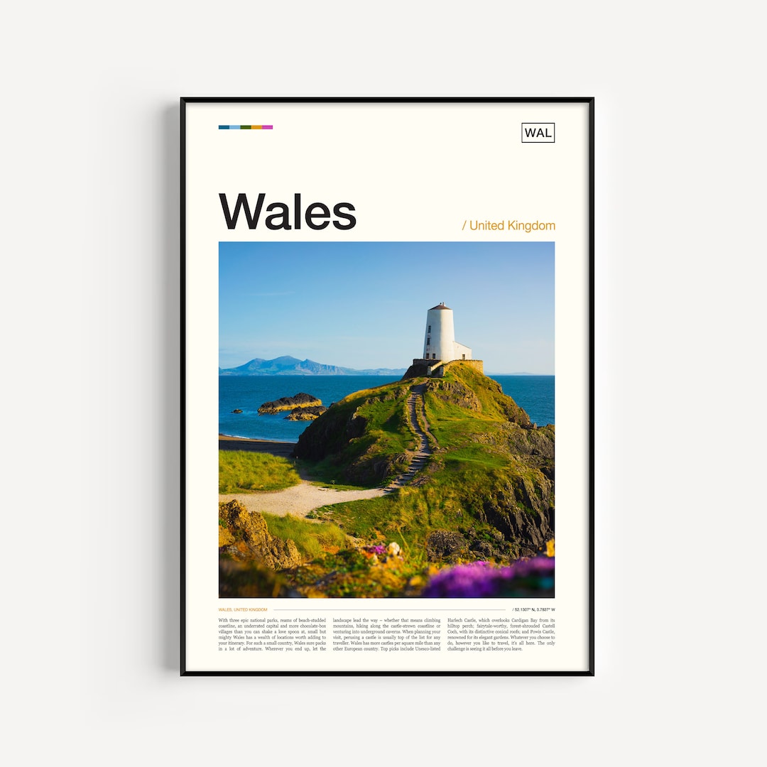 Wales Print, Wales Poster, Wales Wall Art, Wales Art Print, Wales ...