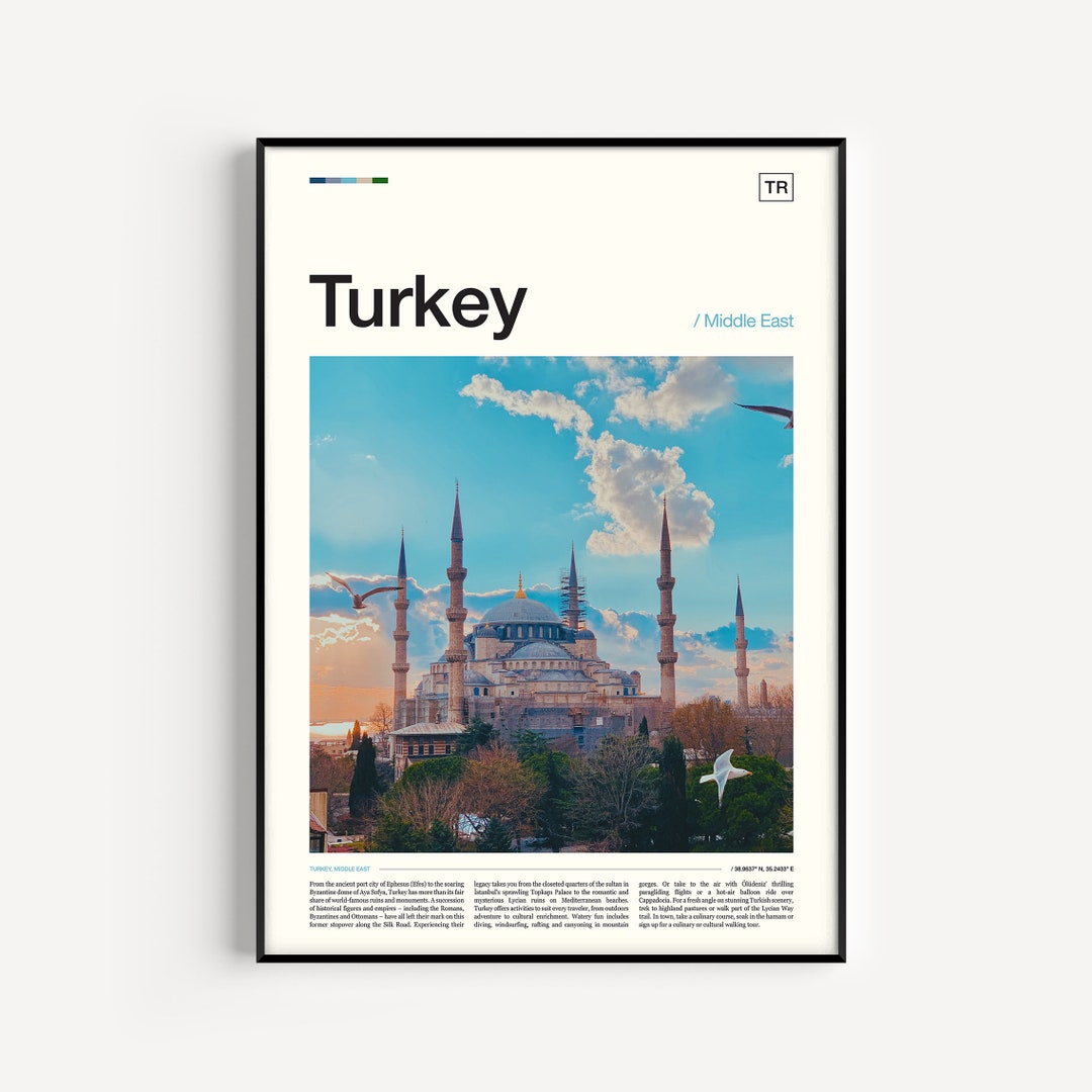 Turkey Print, Turkey Poster, Turkey Wall Art, Turkey Artwork, Turkey ...