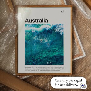Australia Surf Beach Art Print, Coastal Wall Decor - Etsy