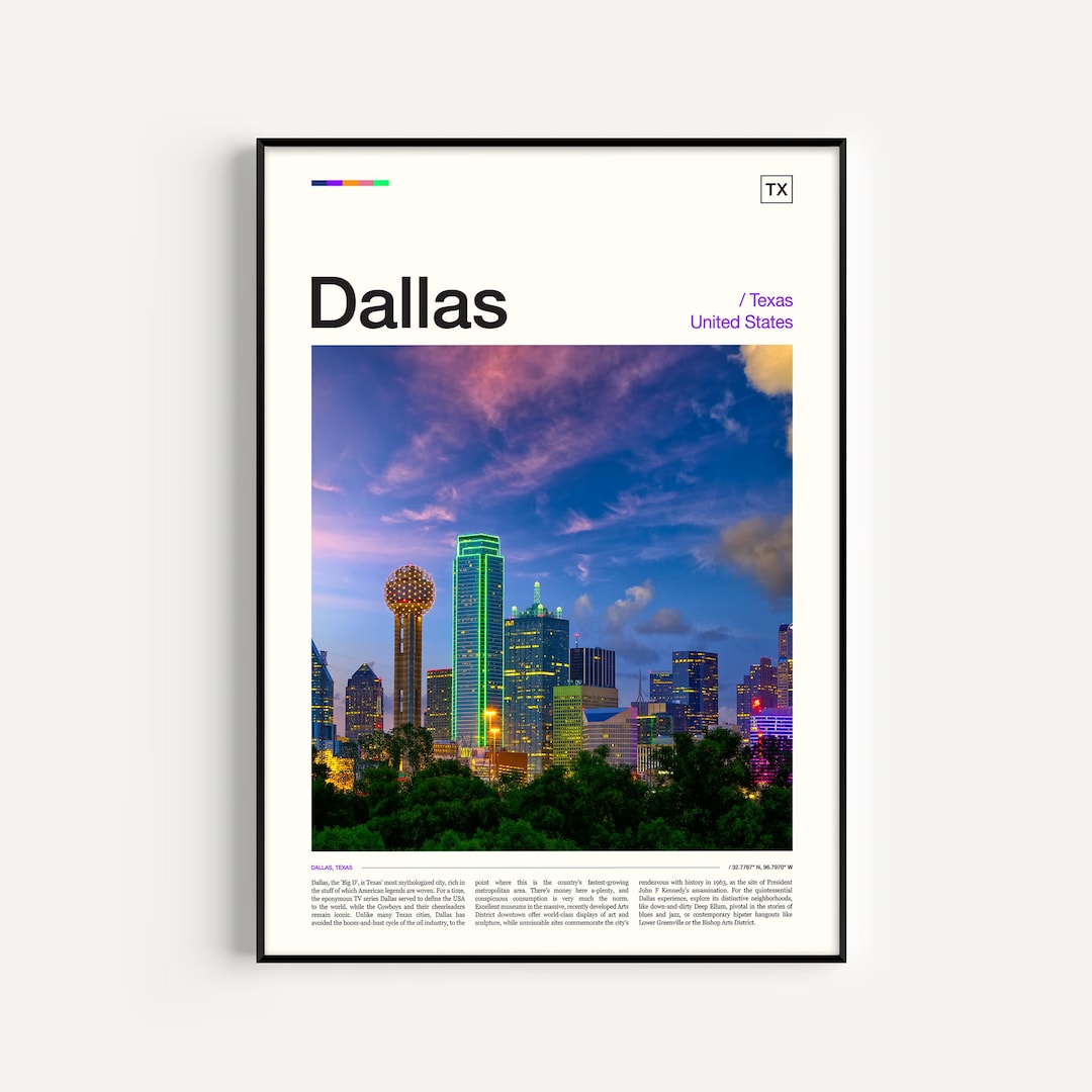 Dallas Print, Dallas Art, Texas Art, Texas Wall Art, Dallas Texas ...