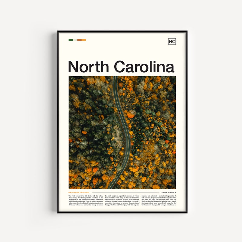 North Carolina Print - Etsy