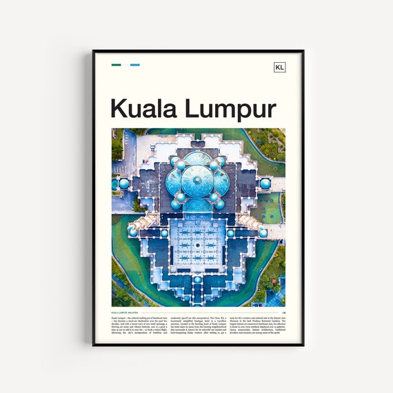 Kuala Lumpur Print Kuala Lumpur Poster Malaysia Wall Art | Etsy