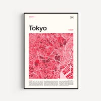 Tokyo Travel Poster: Japanese Art Print, City Wall Decor - Etsy