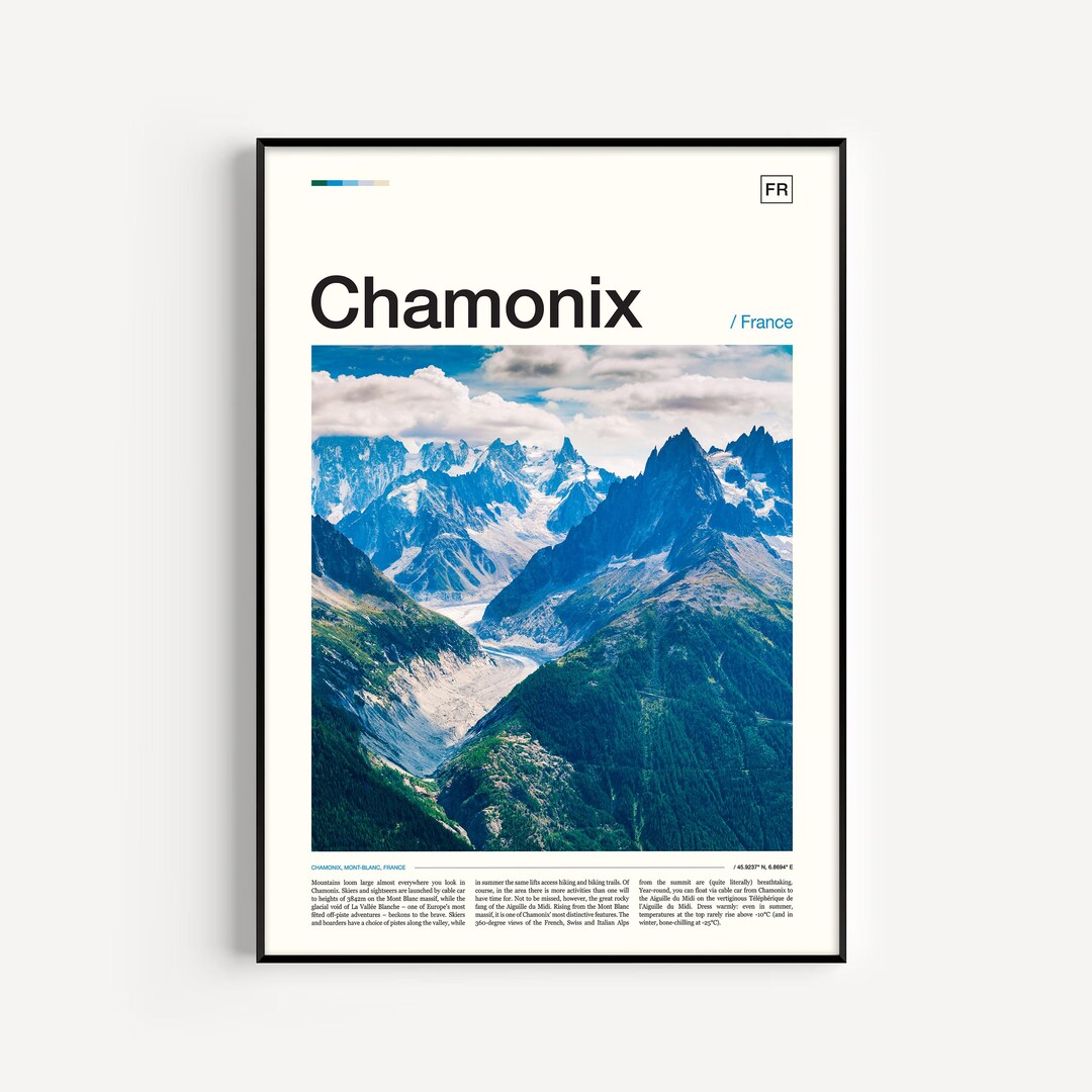 Chamonix Print, Chamonix Poster, Chamonix Wall Art, Chamonix Art Print ...
